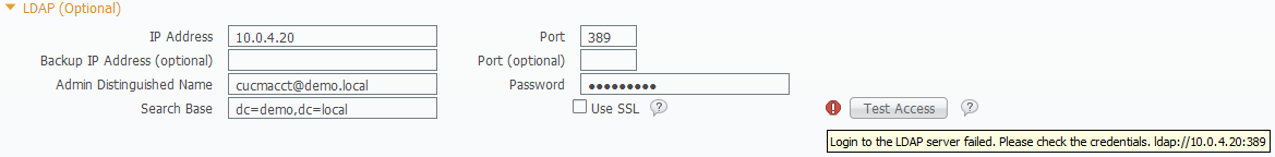 LDAP authentication fails in UPM, but works on CUCM - Cisco Community LDAP authentication fails in UPM, but works on CUCM - Cisco Community