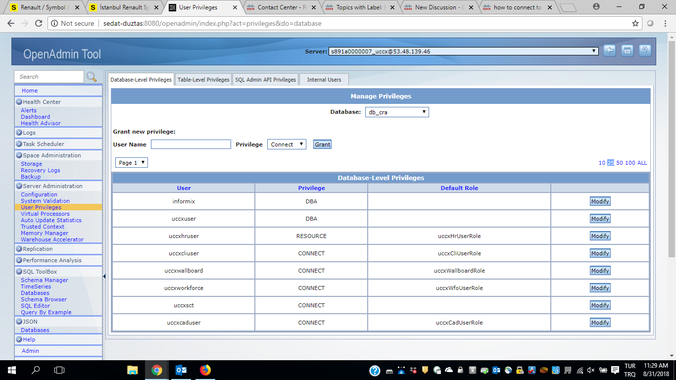 Solved How To Connect To Uccx 11 X Informix Db As Dbadmin Cisco