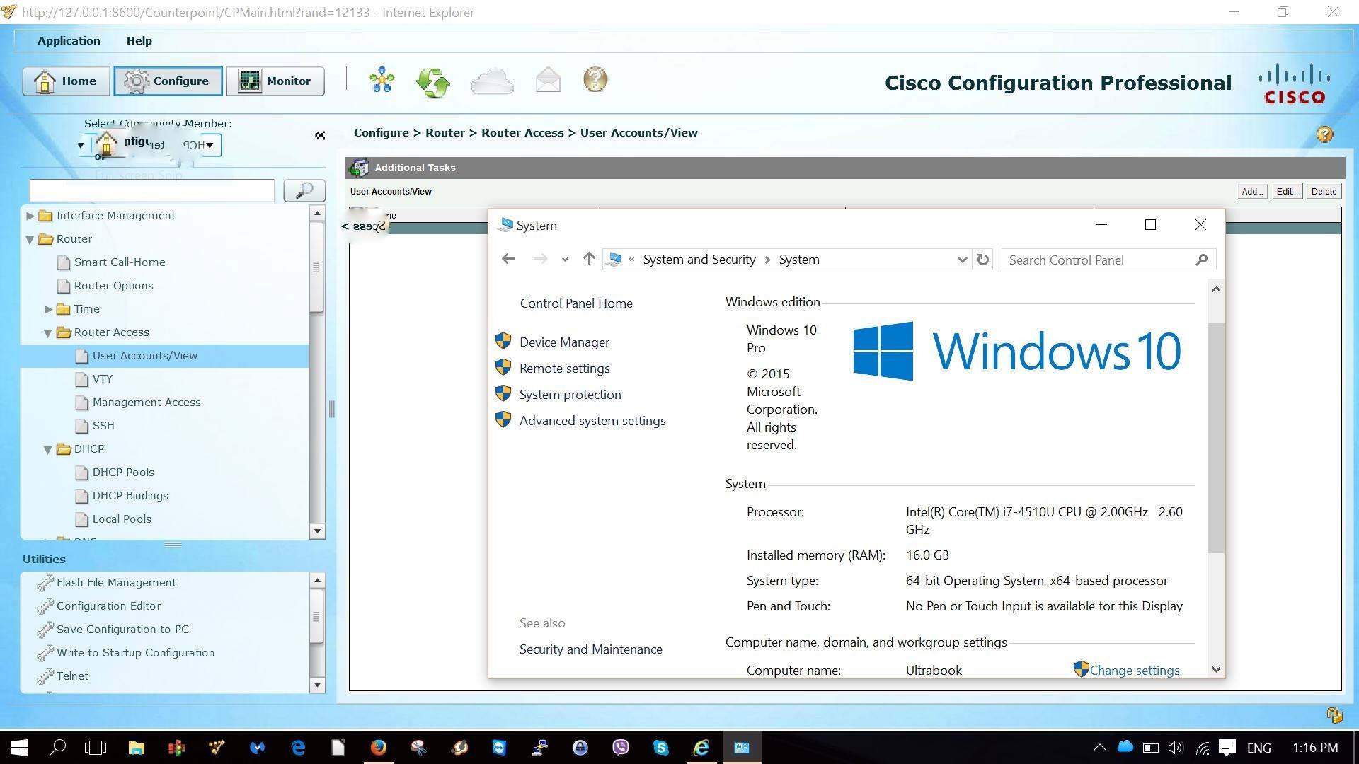 Solved Cisco Configuration Professional And Windows 10 Cisco Community