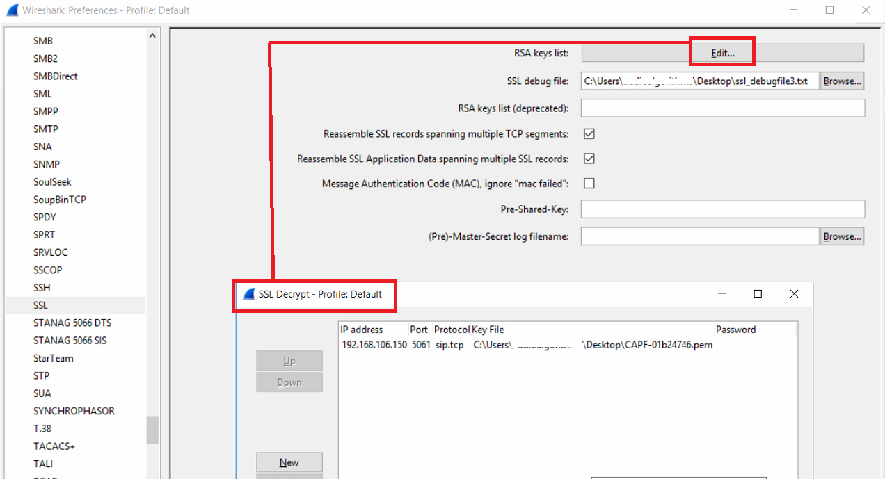 Decrypting Sip Over Tls Packets Between As Sip Endpoint And Cucm 10 5