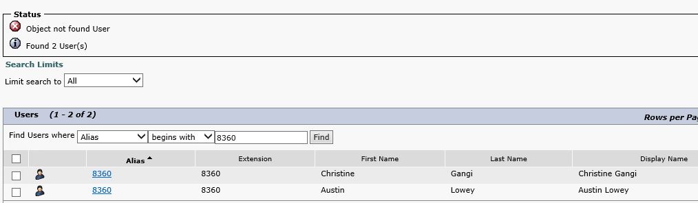 Solved Unable To Delete Users In Cisco Unity Connection Cisco Community