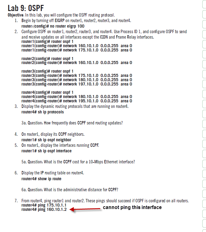 Solved Unable To Ping Router Interface Using Ospf Ccna Lab Cisco Community