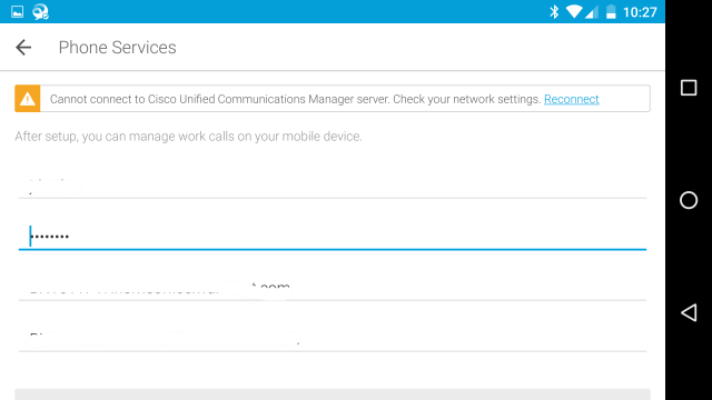 Jabber mobile (iOS and Android) - Cannot connect to CUCM with Jabber mobile (iOS and Android) - Cannot connect to CUCM with