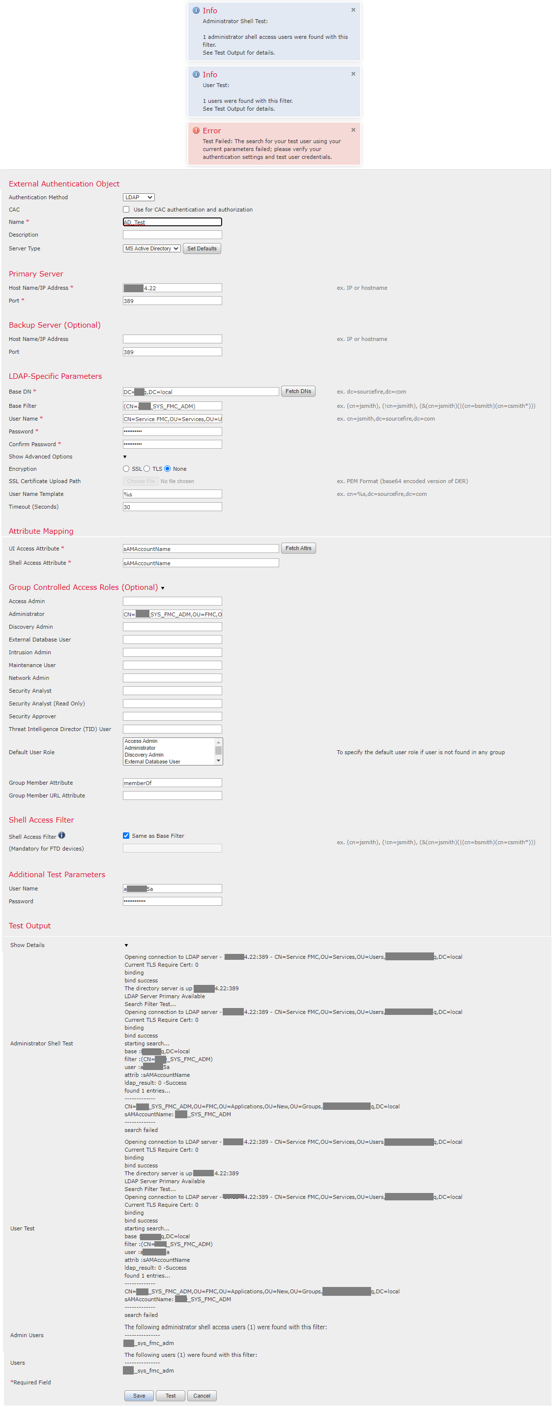 FMC - External Authentication (LDAP) Issues - Cisco Community