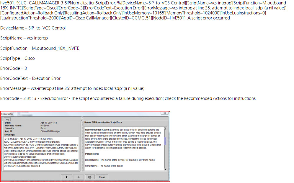 Sip Normalization Script Error Vcs Interop Cisco Community