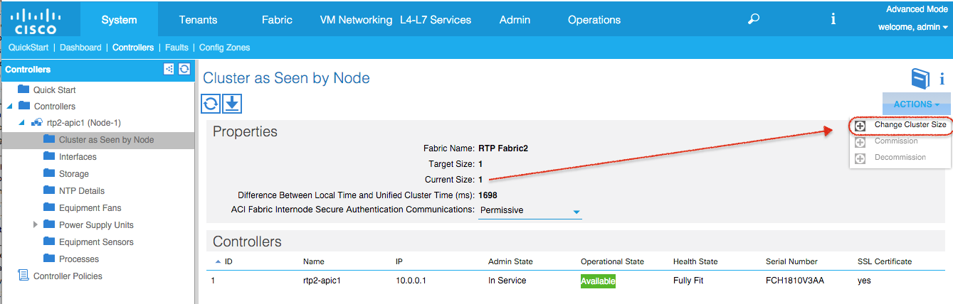 Add Second Apic Controller To Existing Apic Cluster Cisco Community