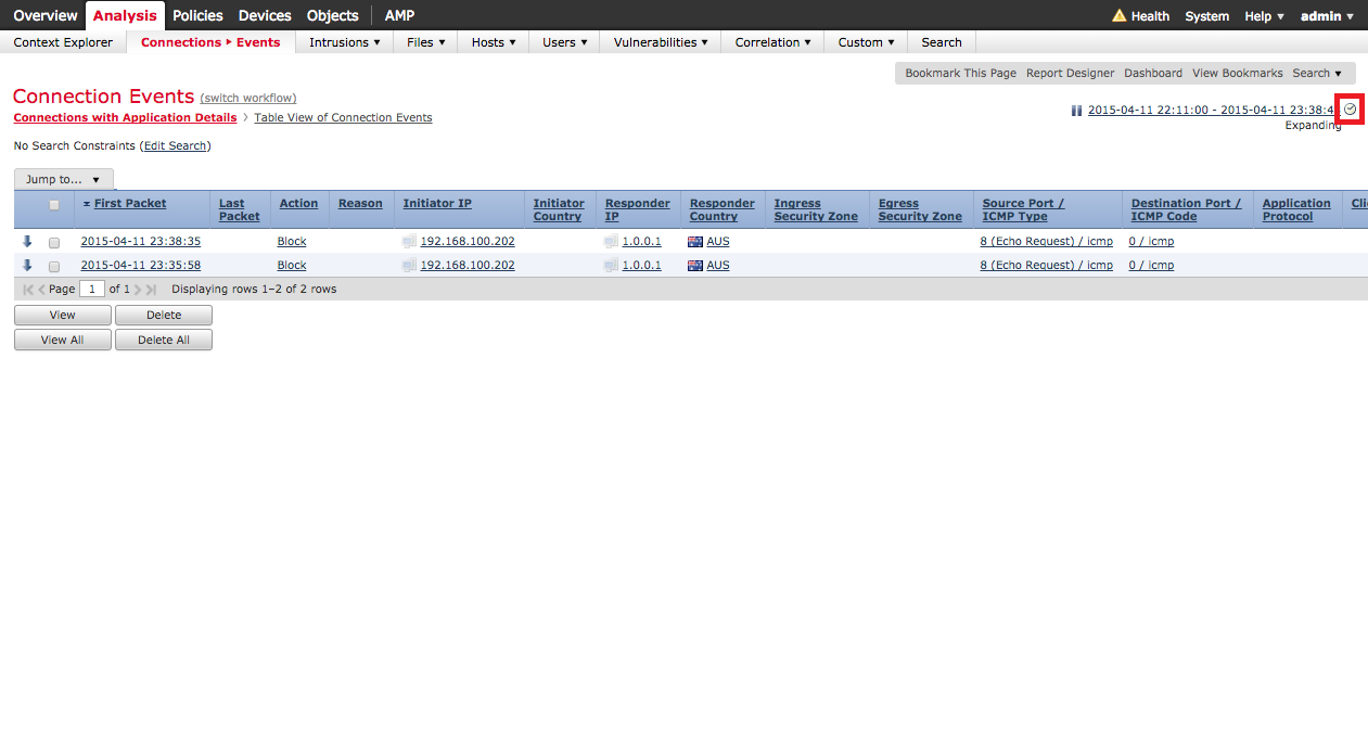 FMC: Connection Event の確認方法 - Cisco Community