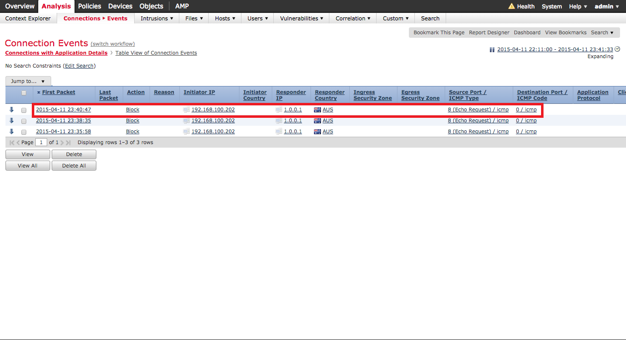 FMC: Connection Event の確認方法 - Cisco Community
