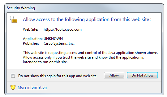 Repeated Java Security Prompt When Trying To View Support Cases Cisco Community