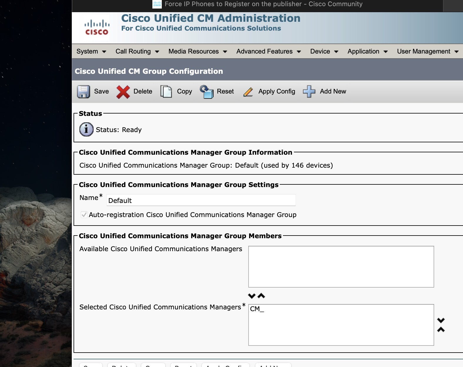 Force IP Phones to Register on the publisher - Cisco Community