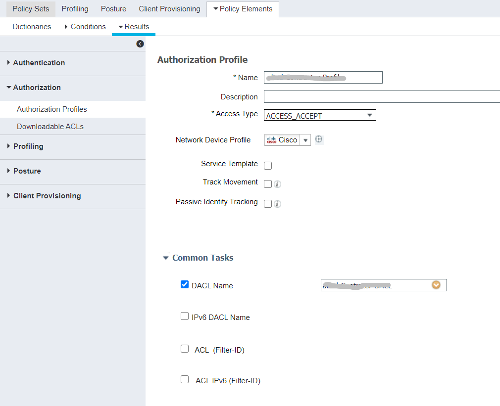 Different ISE Policy Elements profile - Cisco Community