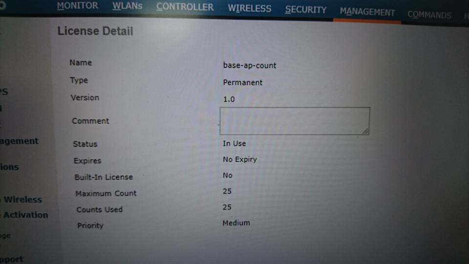 How to check WLC2504 remaining AP license quantity - Cisco Community