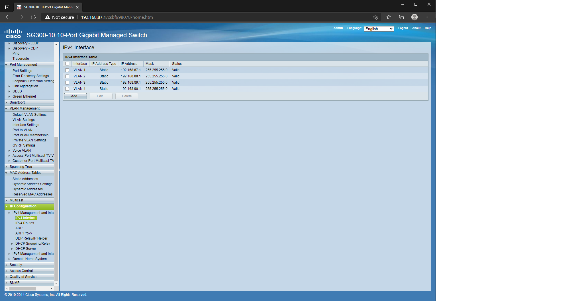 IPv4 Routing option missing on SG300-10 - Cisco Community