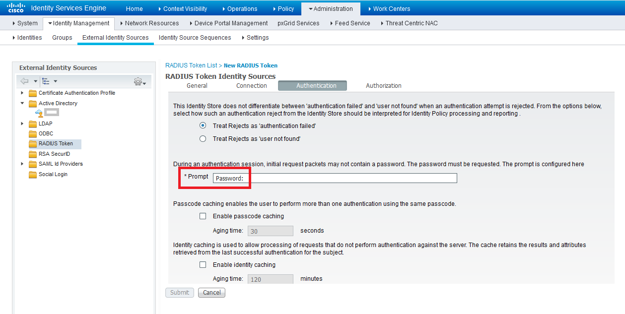 ISE 2.7 - Configurable Password Prompt in RADIUS Token Servers does not ...