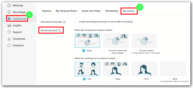 Solved: Webex meeting recording issues (change view) - Cisco Community