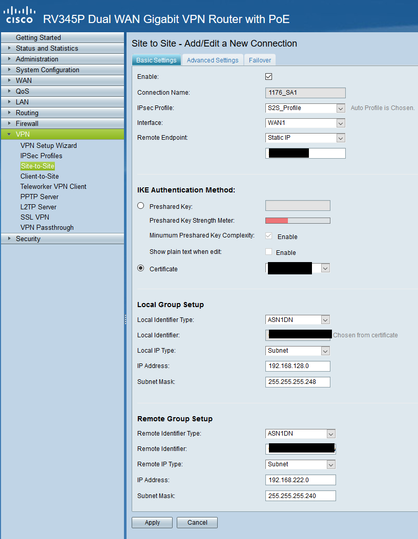 RV345P - multiple subnets in site-to-site VPN - Cisco Community