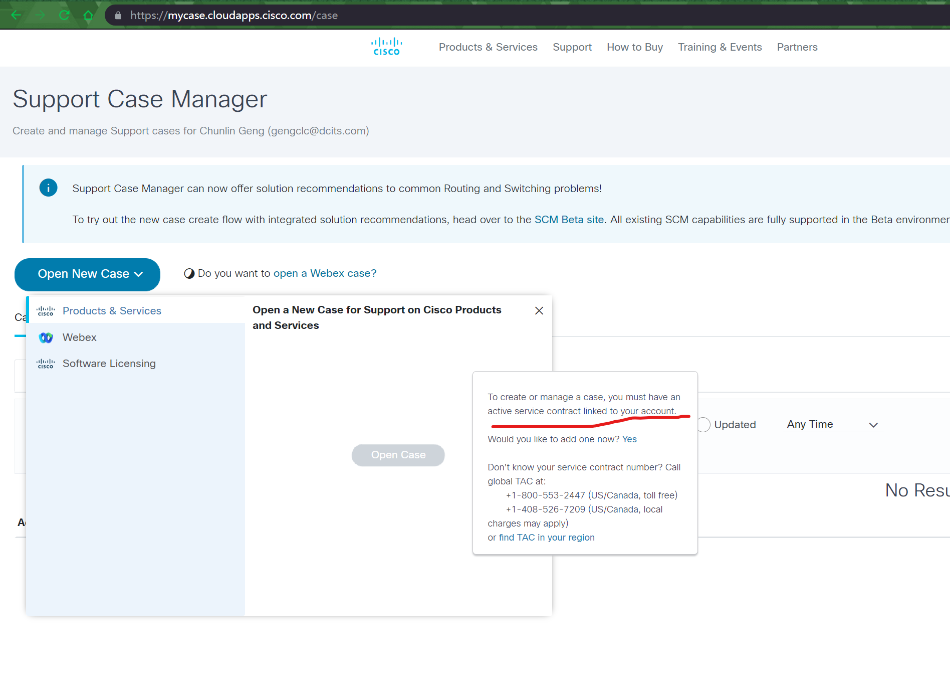 已解决: 请问思科怎么开case报修？ - Cisco Community