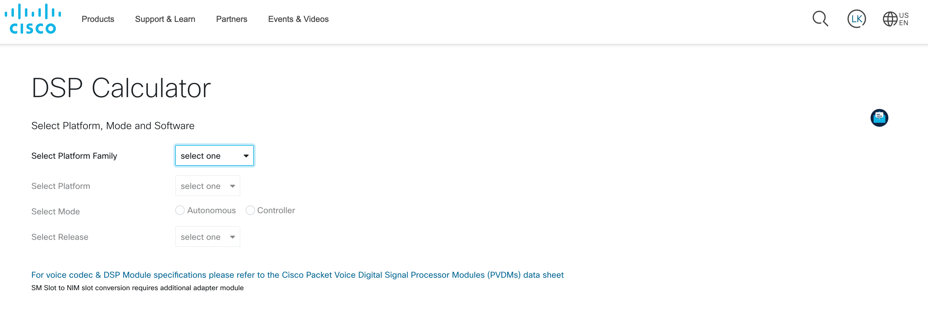 Cisco PVDM DSP Calculator v2 - Cisco Community