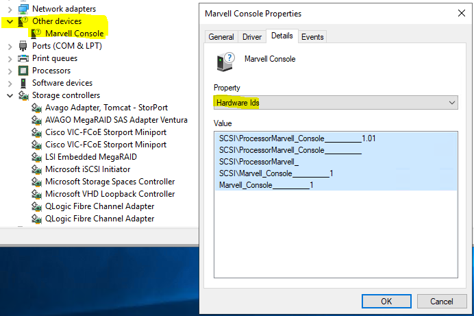 UCSC-C240-M5SX - Need Windows driver for Marvell Storage Controller ...