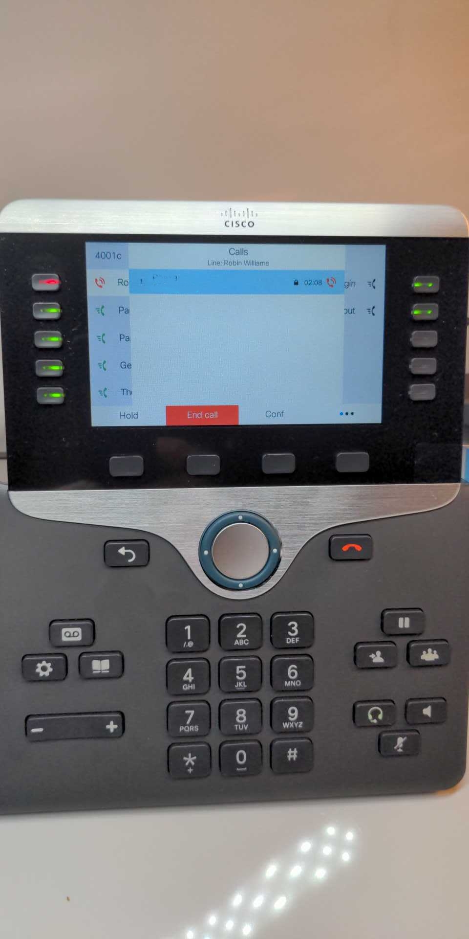 Cisco 8851 Calls window during call - Cisco Community