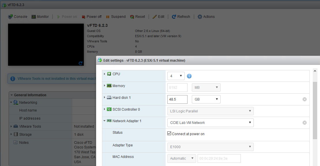 Solved: Unable to Access Management Interface of Firepower Virtual Appliance - Cisco Community