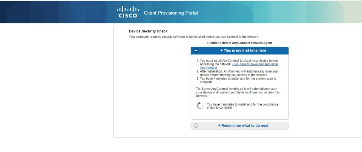 Solved: Anyconnect posture with ISE keep redirect - Cisco Community