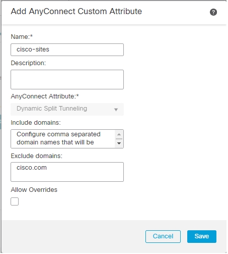 FTD 7.0以降: AnyConnect: Dynamic Split Tunneling の有効化方法と確認例 - Cisco Community