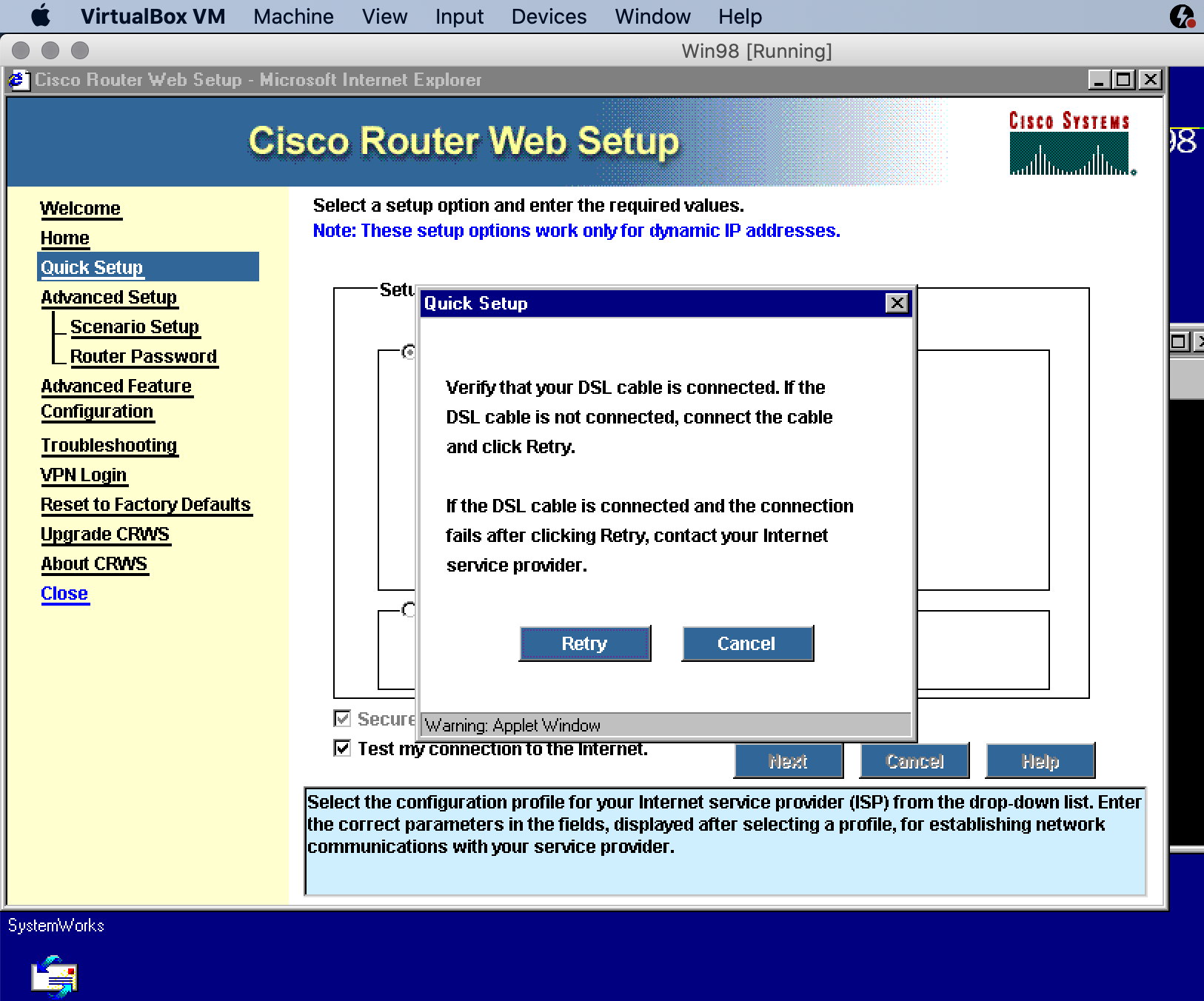 Cisco 837 router does not connect to ADSL. - Cisco Community