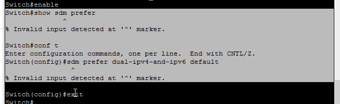 Solved: SDM Prefer Not Working - Cisco Community