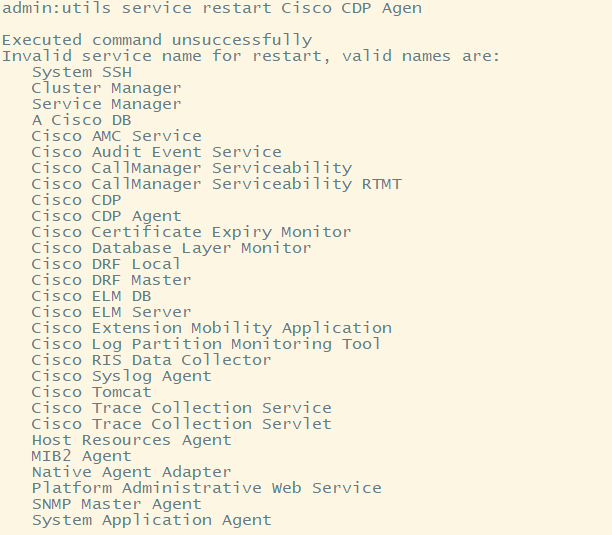 how to restart CUCM feature with CLI - Cisco Community