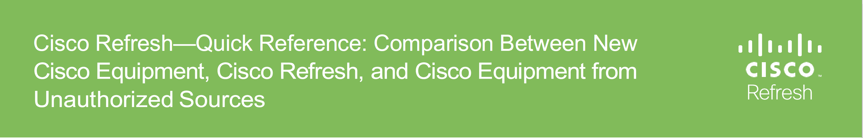 Cisco Refresh Comparison Guide - Cisco Community