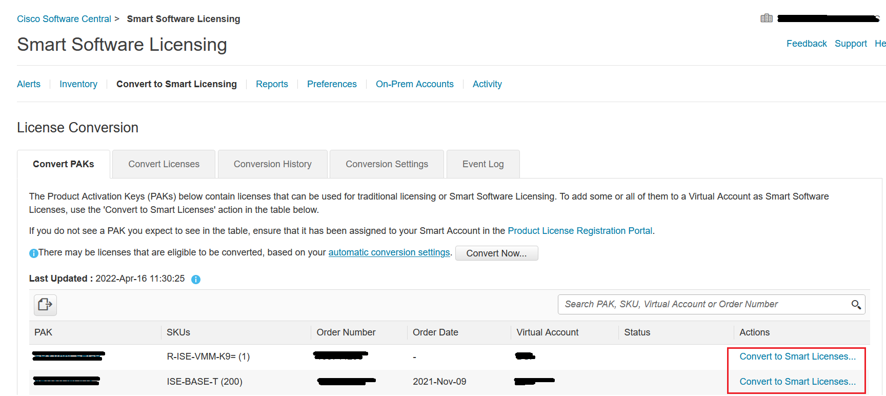 Solved: ISE 3.0 RTU licenses to Smart License - Cisco Community