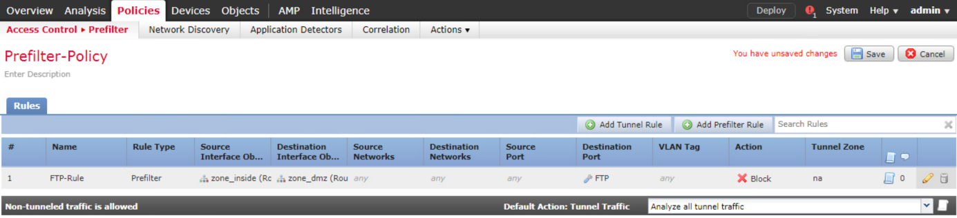 Pre-Filter Policy Configuration on Firepower Threat Defense - Cisco Community