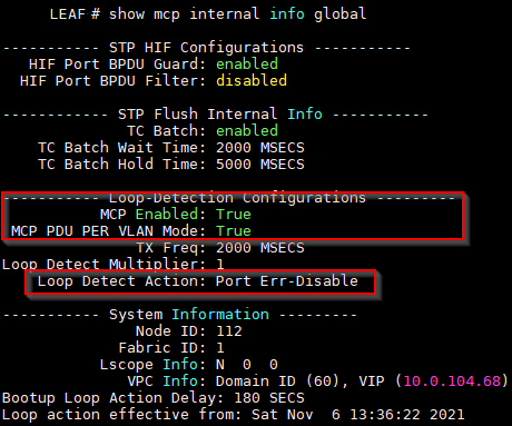 Usando MCP (MisCabling Protocol) para ACI - Cisco Community