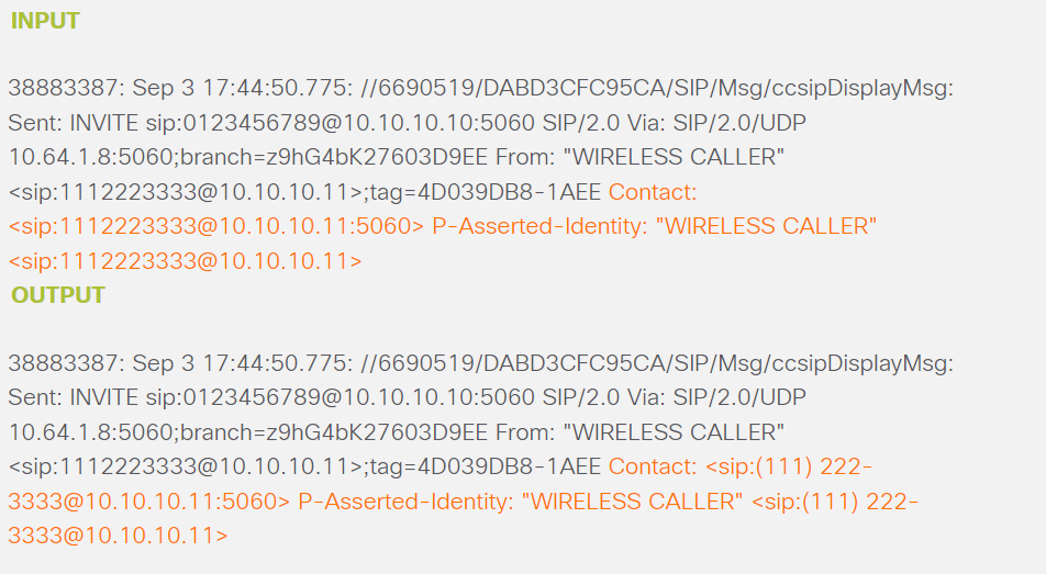 Solved: Call log display format - Cisco Community