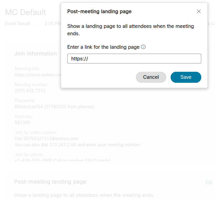 Is there a way to fire up webex embedded app when meeting is ended ...