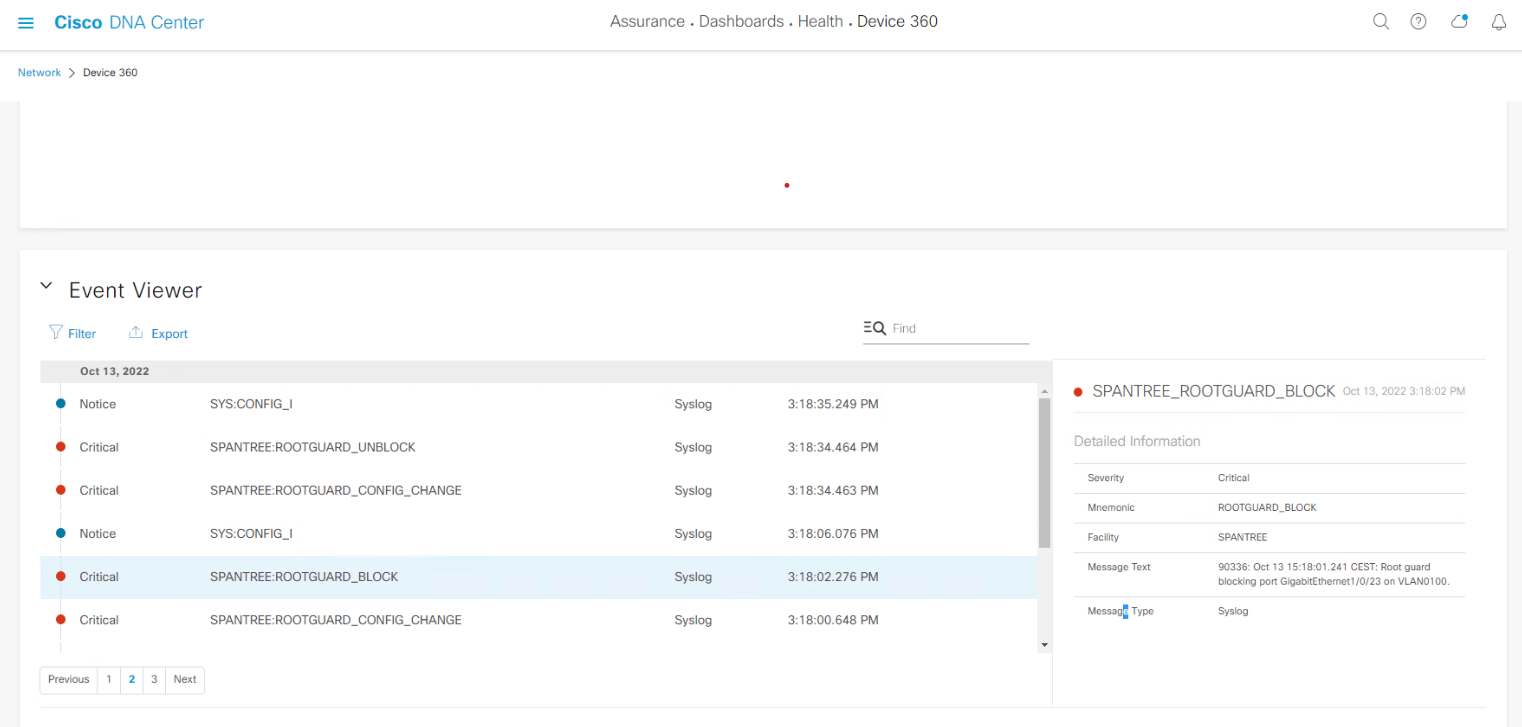 DNA Center notification(email) of interface errdisable events - Cisco ...