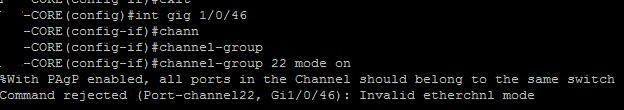 Solved: channel group mode error - Cisco 3750G - Cisco Community