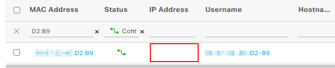 ISE - missing IP informations from endpoint - Cisco Community ISE - missing IP informations from endpoint - Cisco Community