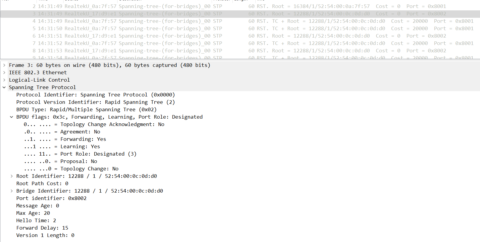Why there is no proposal agreement in RSTP when int was down - Cisco ...