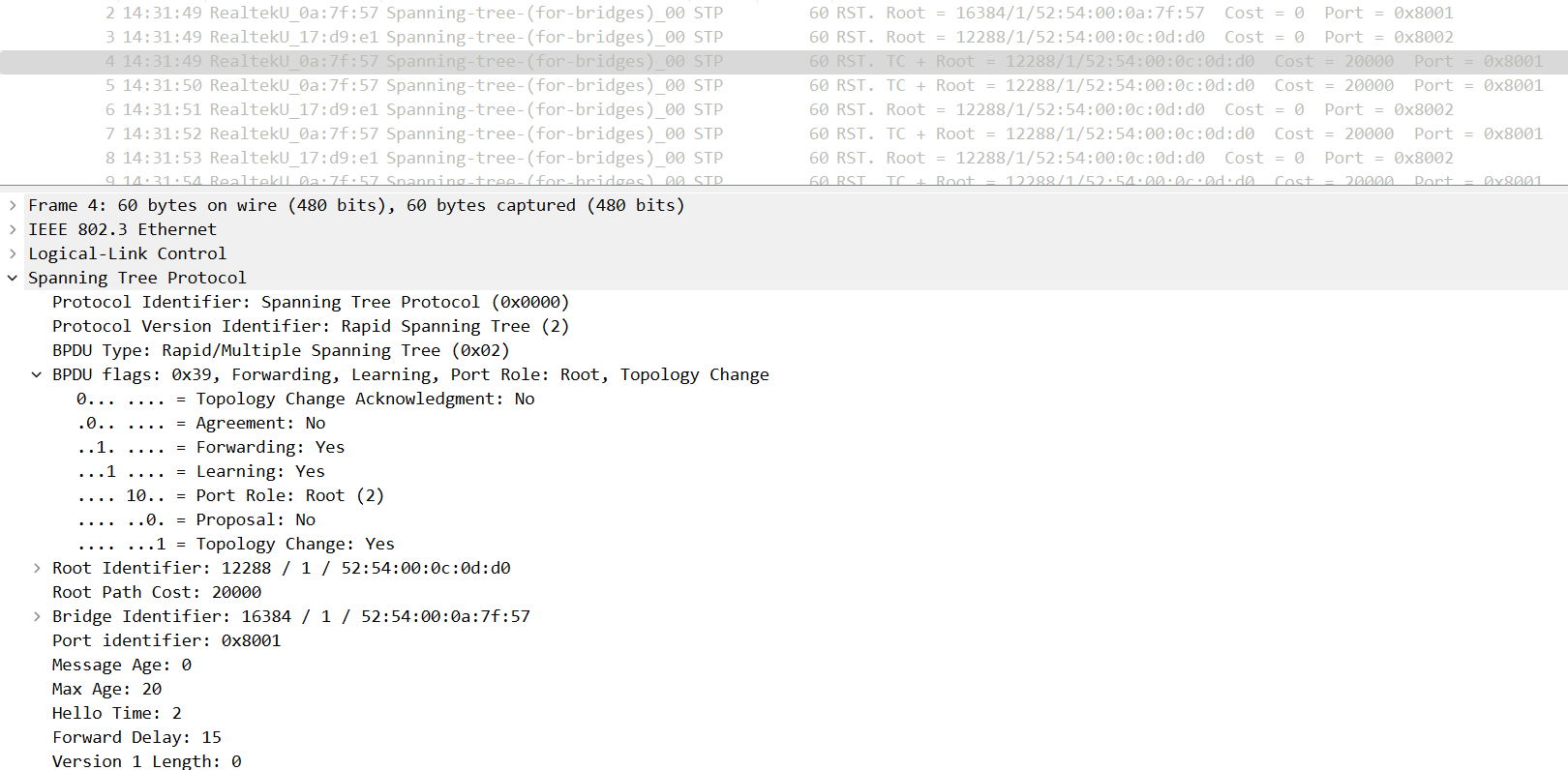 Why there is no proposal agreement in RSTP when int was down - Cisco ...