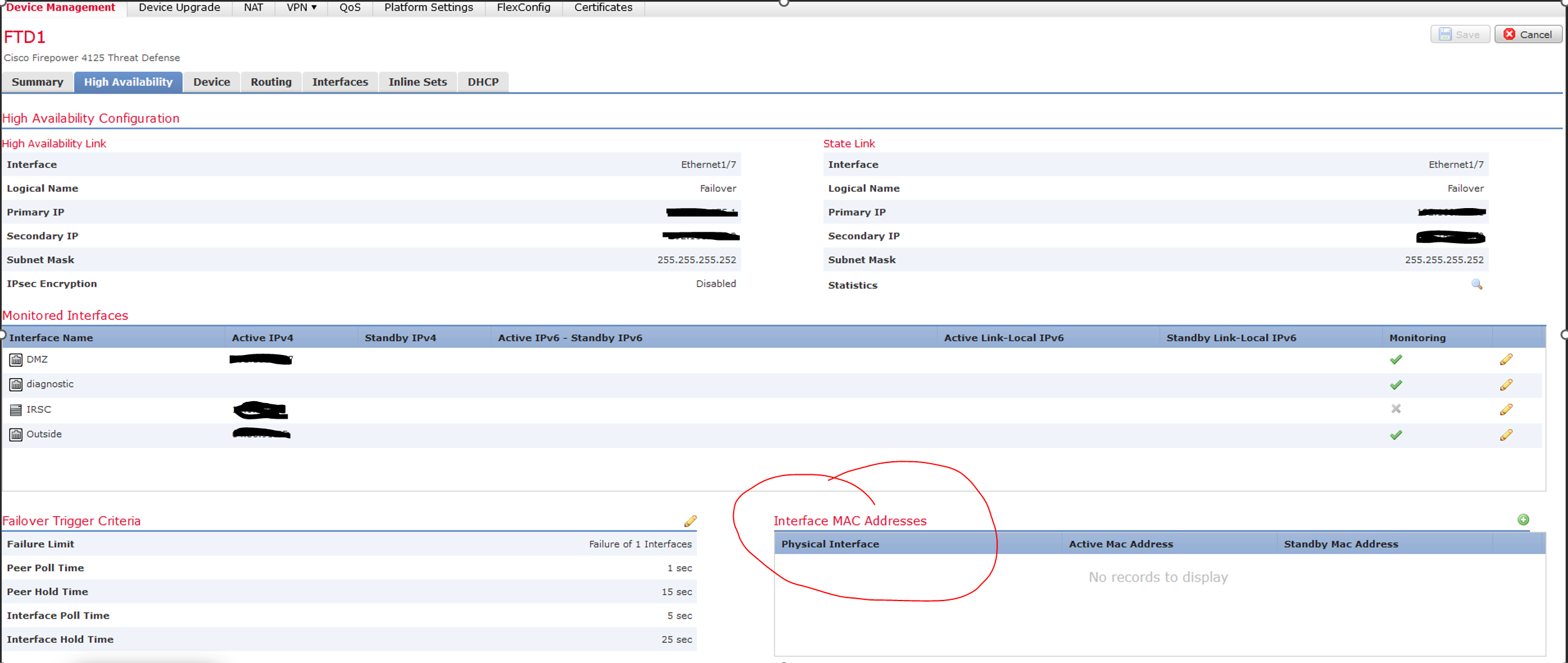 Solved: FMC High Availibility MAC address configuration - Cisco Community