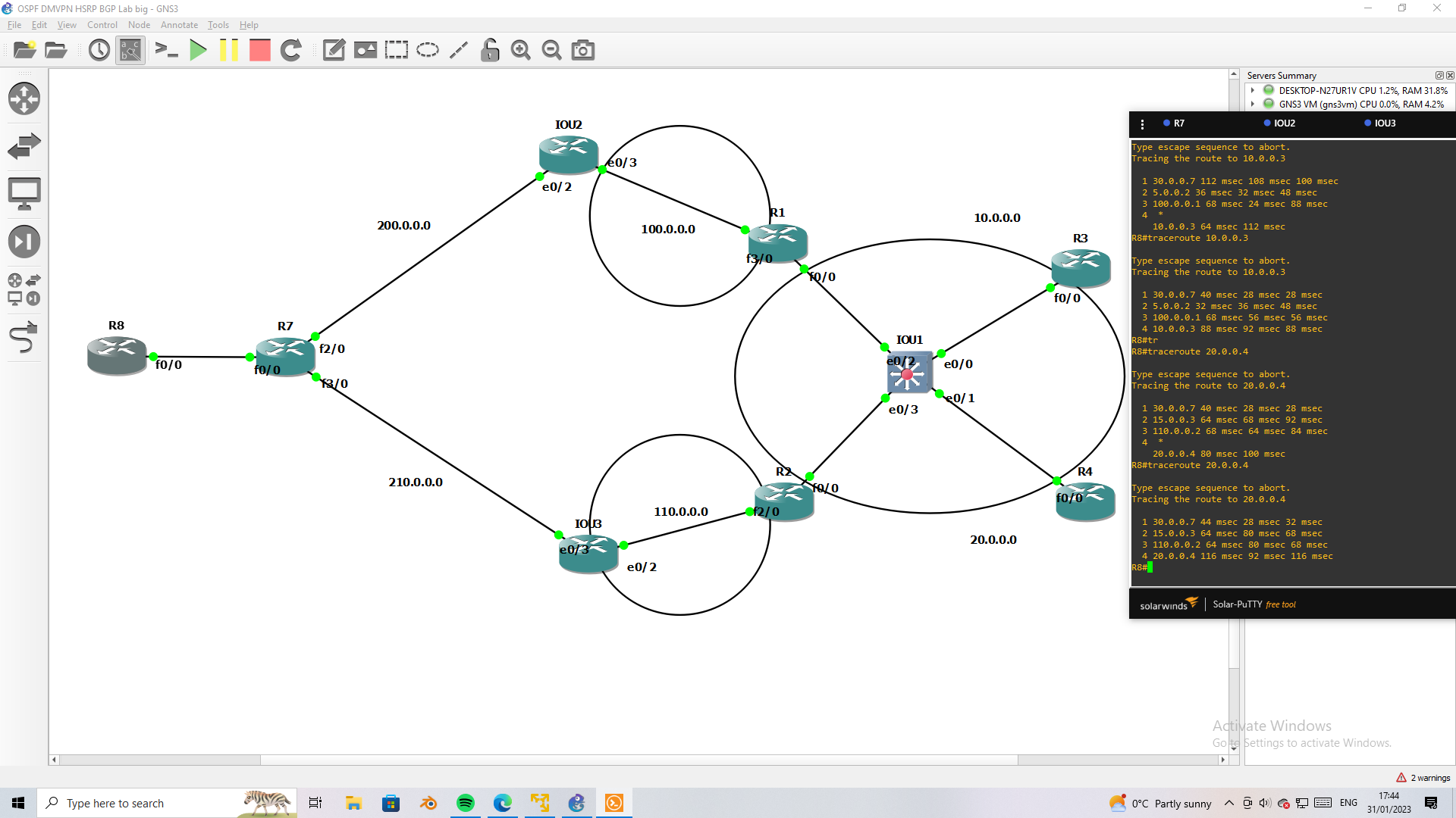 how to managing traffic flow over ospf network with two main office ...
