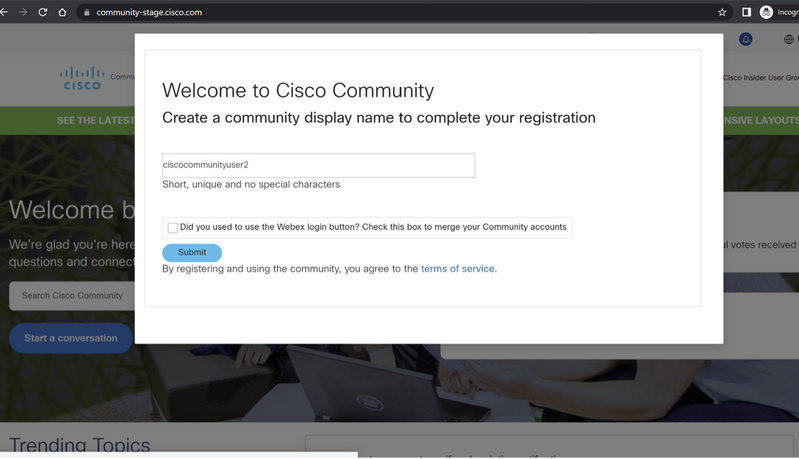 Solicitudes de fusión de cuentas Webex - Cisco Community