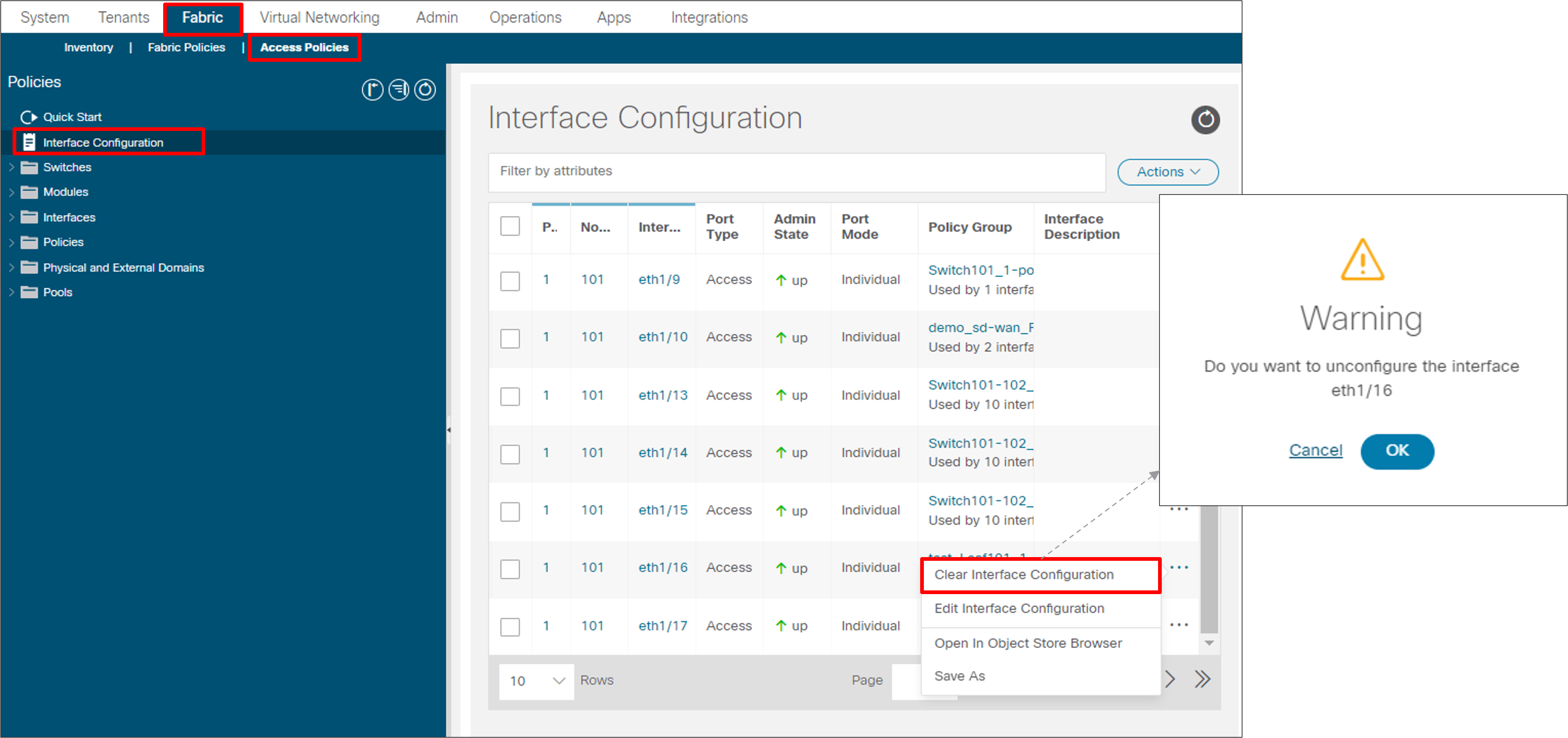 ACI：Interface Configuration (version 6.0以降) - Cisco Community