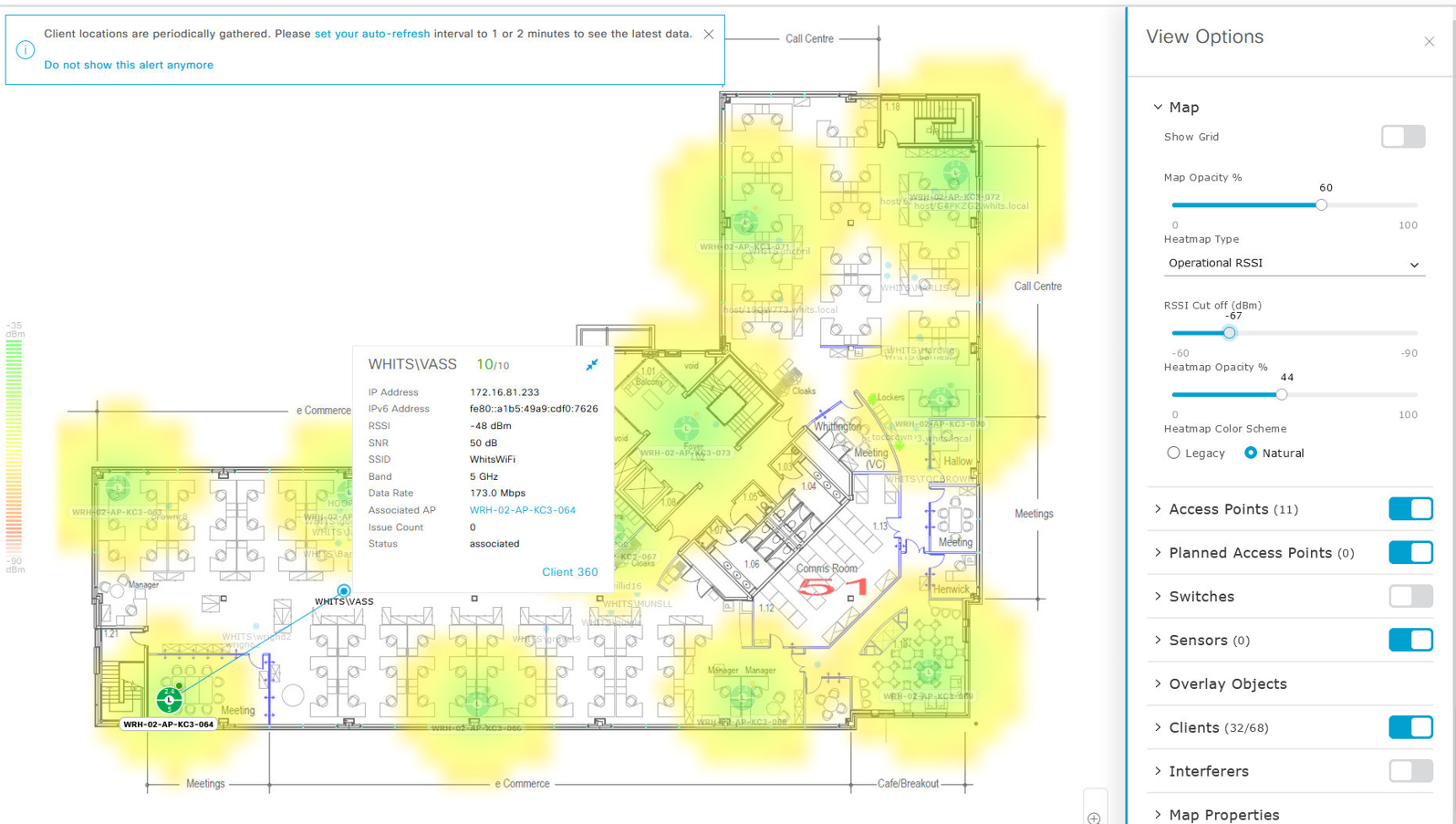 Cisco DNAC (Wireless heat maps) 5 GHz - Cisco Community
