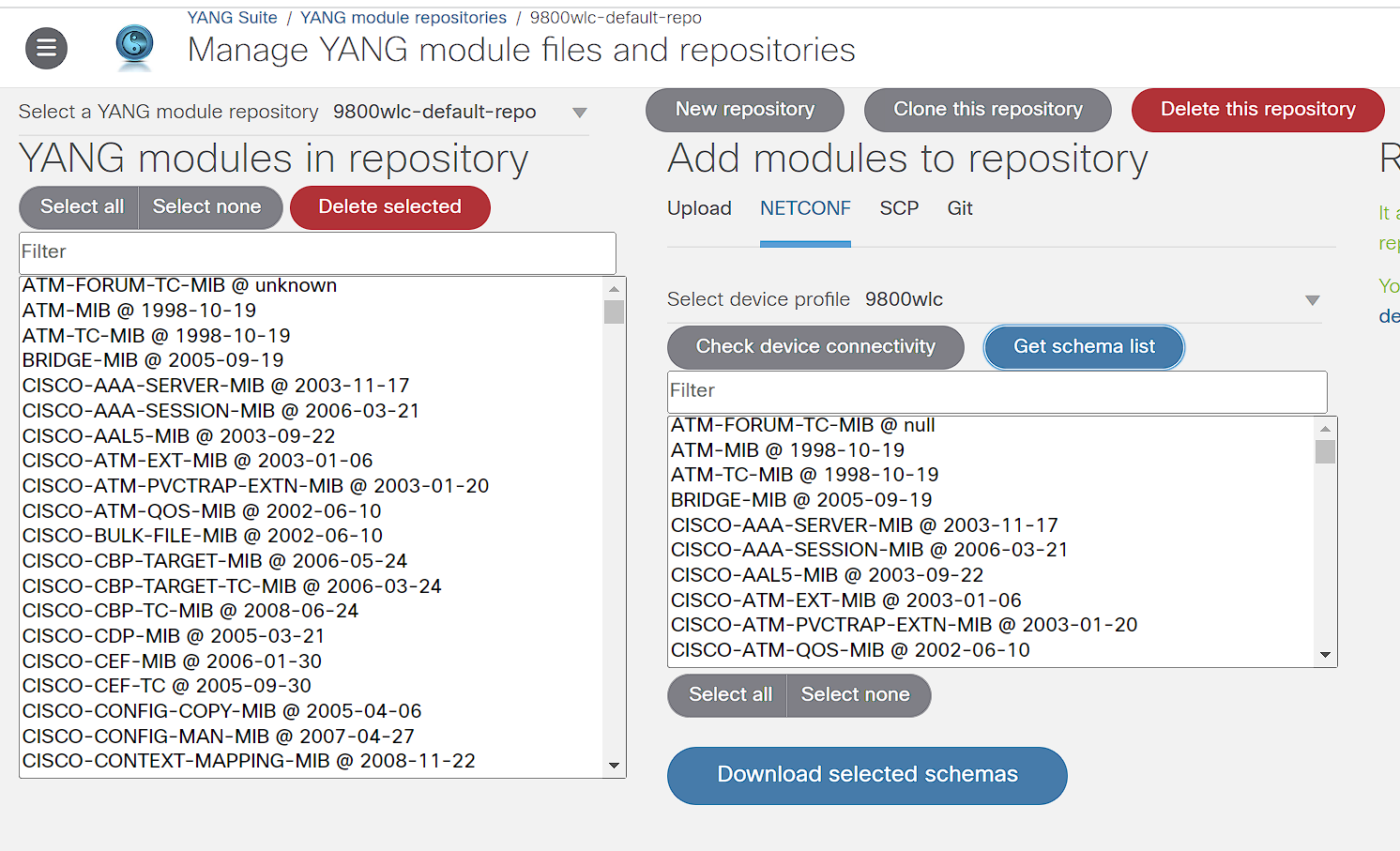 Yangsuit-Can't 'Load modules' Error 500 - Cisco Community