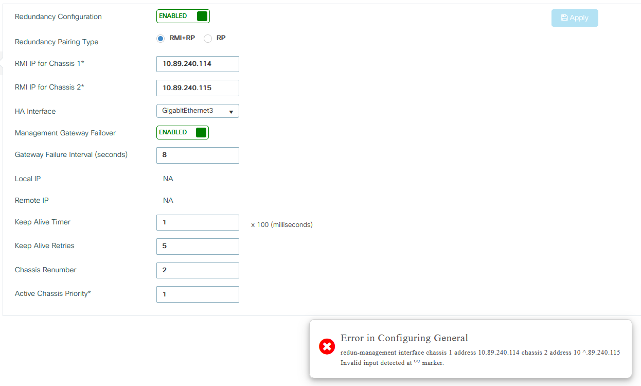 HA SS0 'Invalid Input' - Cisco Community