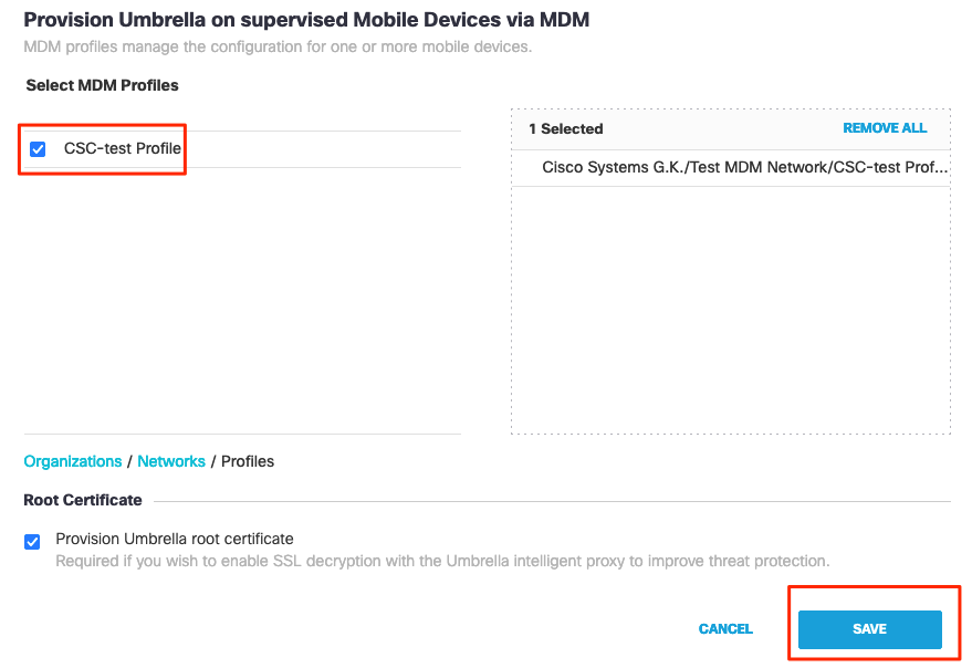 Cisco Security Connector(Umbrella/iOS Clarity)をMeraki MDMでDeployする方法 ...