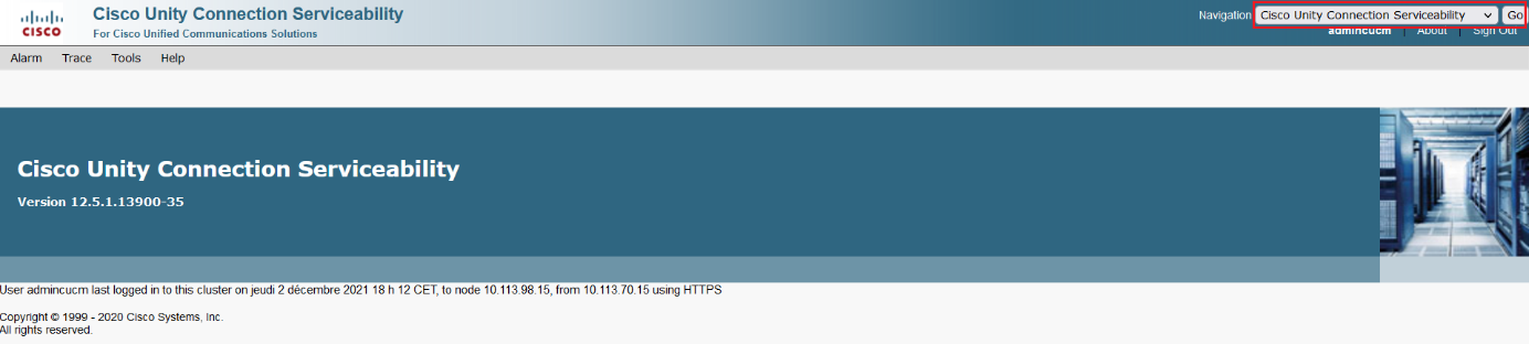 Fonction des menus de l’interface graphique Unity Connection - Cisco ...